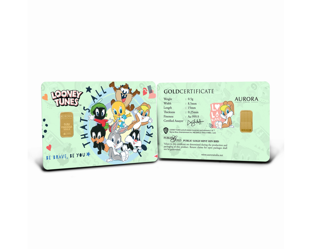 WARNER BROS x AURORA ITALIA (0.5g) 999.9 Baby Looney Tunes: Baby Love ...